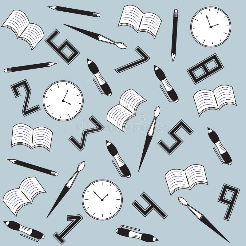 Study seamless pattern. stock vector. Illustration of repeat - 31131254