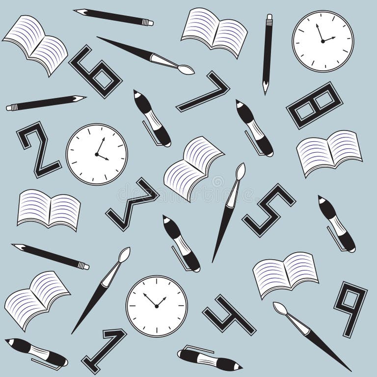 Study seamless pattern. stock vector. Illustration of repeat - 31131254