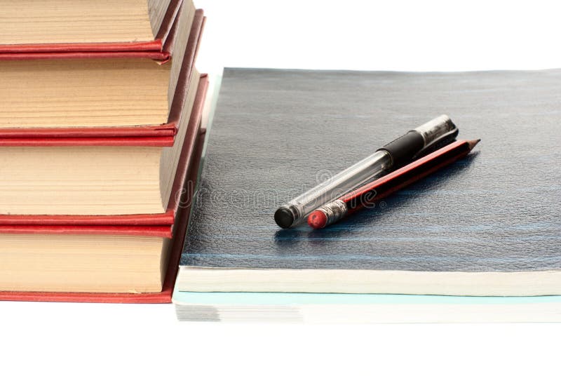 Study set. stock photo. Image of note, textbooks, schoolwork - 17837508