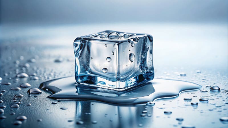 A Study in Slow Transformation Minimalist Ice Cubes Melting on a ...