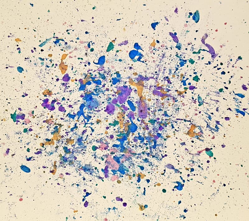 Study of Splatter Technique in Water Color Stock Illustration ...