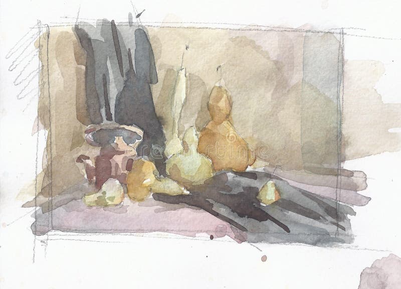 Study Still Life - Coloristic Search Stock Illustration - Illustration ...