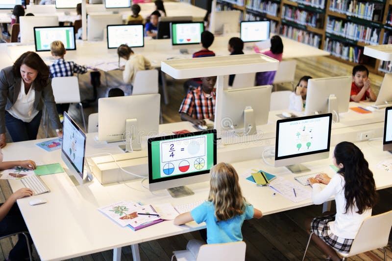 Study Studying Learn Learning Classroom Internet Concept Stock Image ...