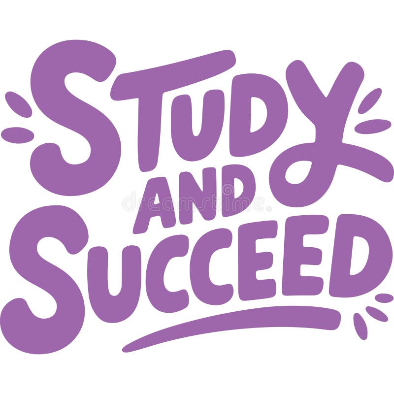 Study and Succeed Motivational Poster Stock Vector - Illustration of ...