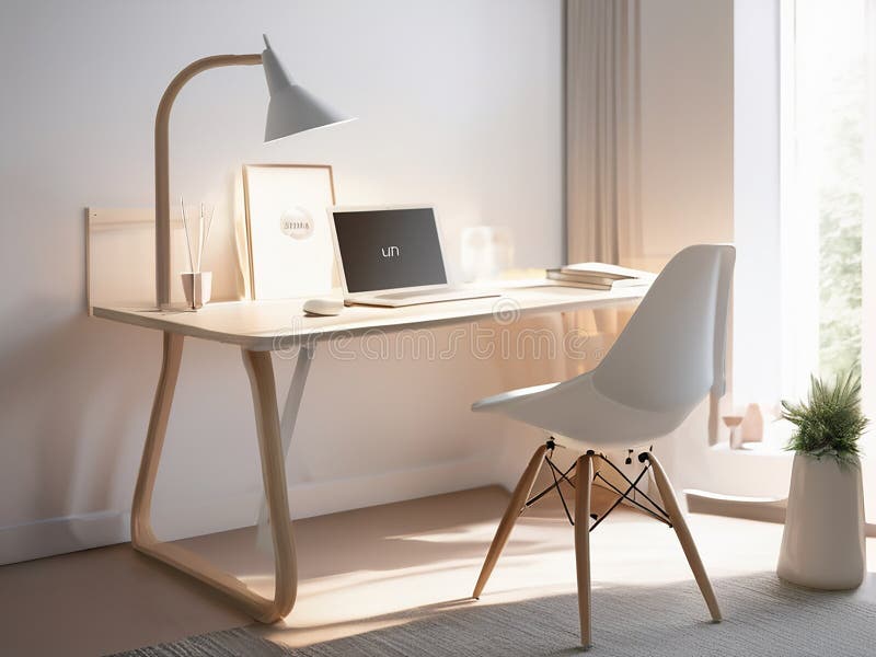 Study Table Components Complete with Lighting Stock Illustration ...