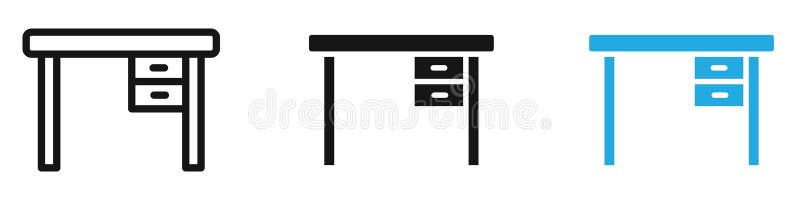 Study table icon vector stock illustration. Illustration of station ...