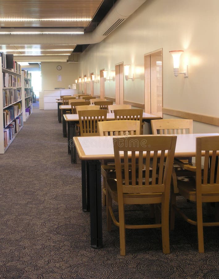 Study Tables stock image. Image of windows, inside, library - 230585