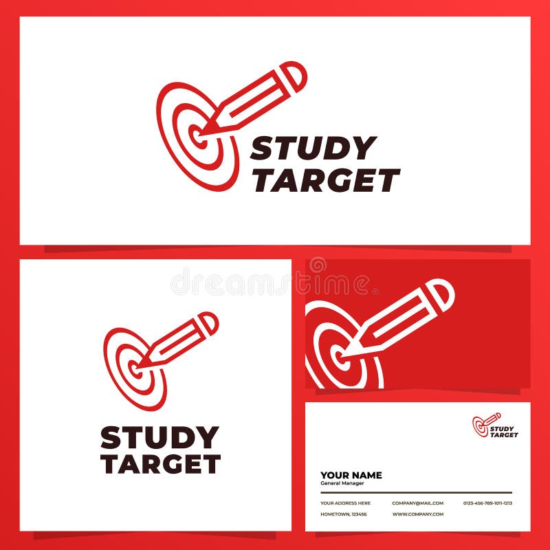 Study Target Logo Design and Business Card Template Stock Vector ...