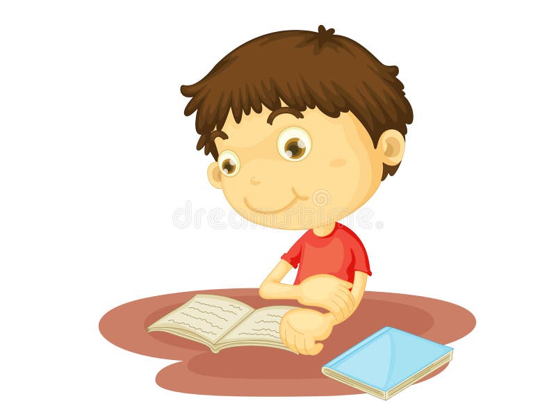 Reading student. stock vector. Illustration of teen, cartoon - 16434831