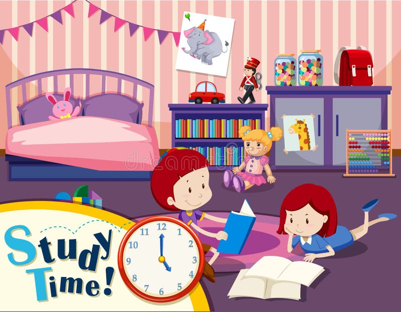 Study time stock vector. Illustration of cartoon, idea - 3461213