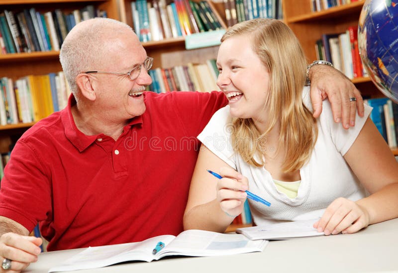 Study Time - Father and Daughter Stock Photo - Image of daughter, help ...