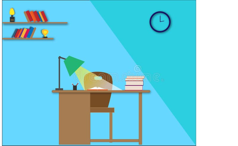 Study time stock illustration. Illustration of study - 74867255