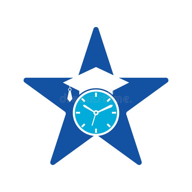 Study Time Star Shape Concept Vector Logo Design. Stock Vector ...