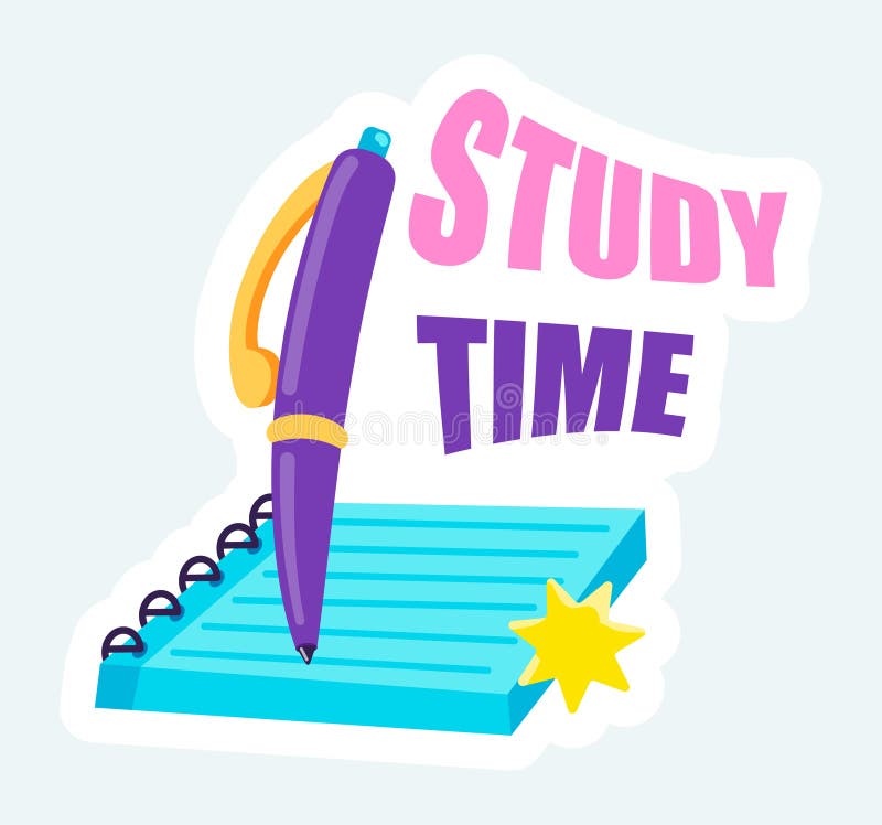 Study Time Text with Pen and Notebook. Science and Education Stock ...