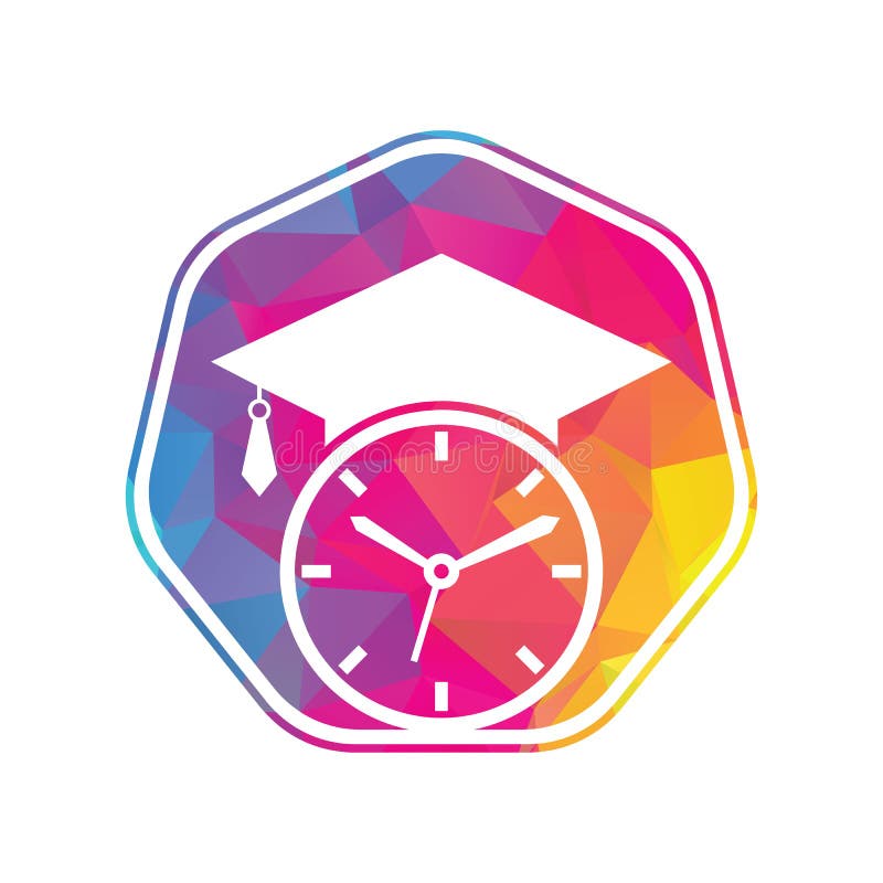 Study Time Vector Logo Design. Stock Vector - Illustration of book ...