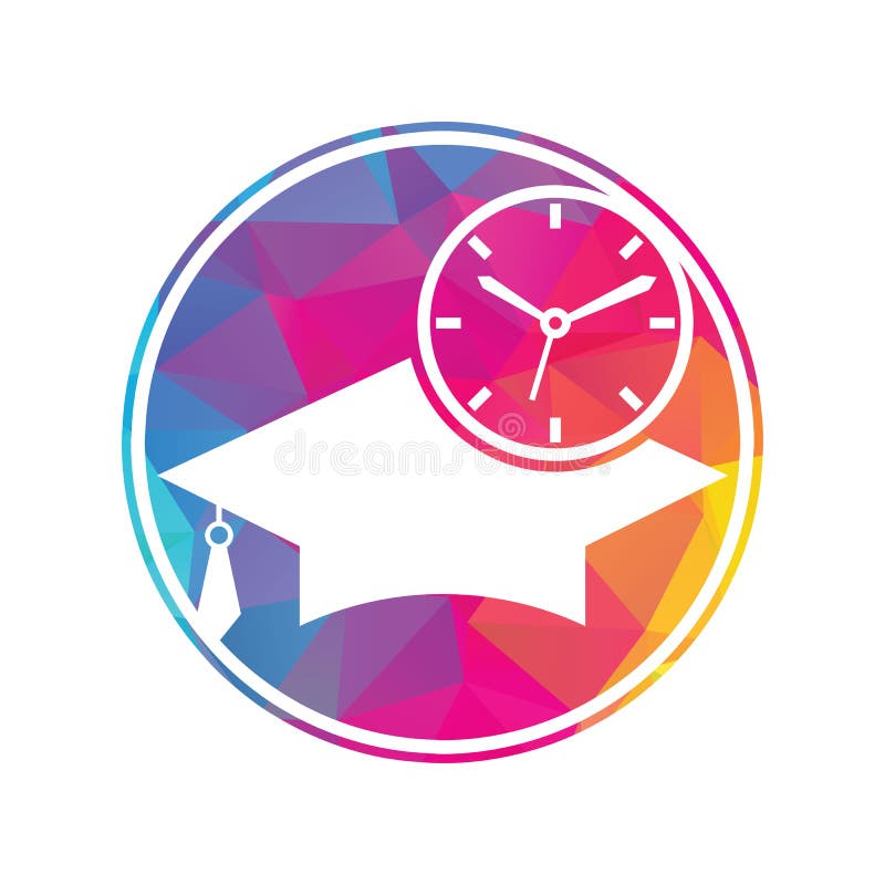 Study Time Vector Logo Design. Stock Vector - Illustration of degree ...