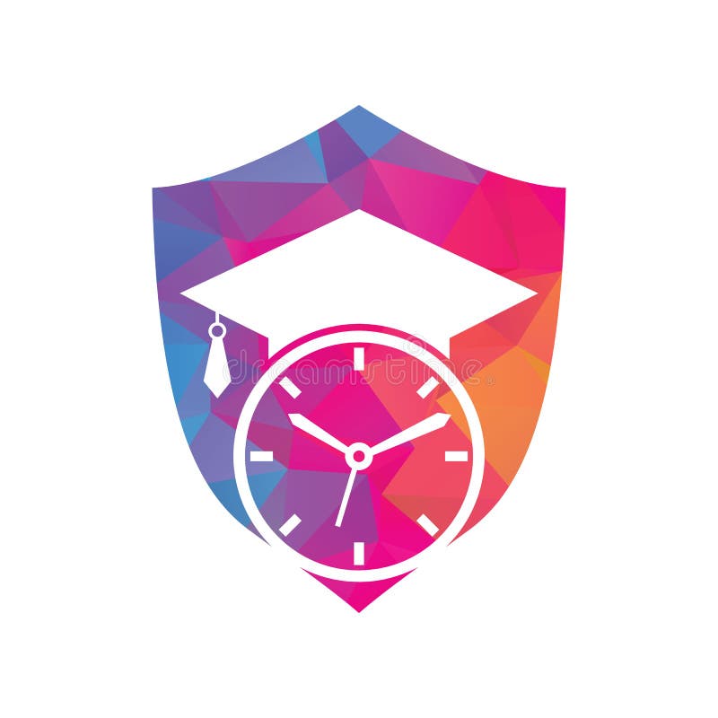 Study Time Vector Logo Design. Stock Vector - Illustration of diploma ...