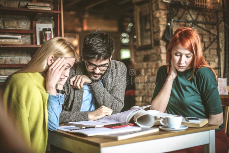 Study with Friends is Funny . Group of Students Stock Photo - Image of ...