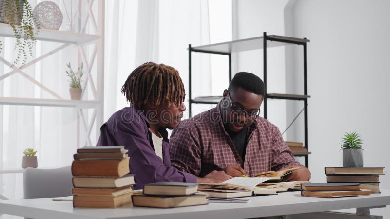 Study Together Male Student Educational Process Stock Video - Video of ...