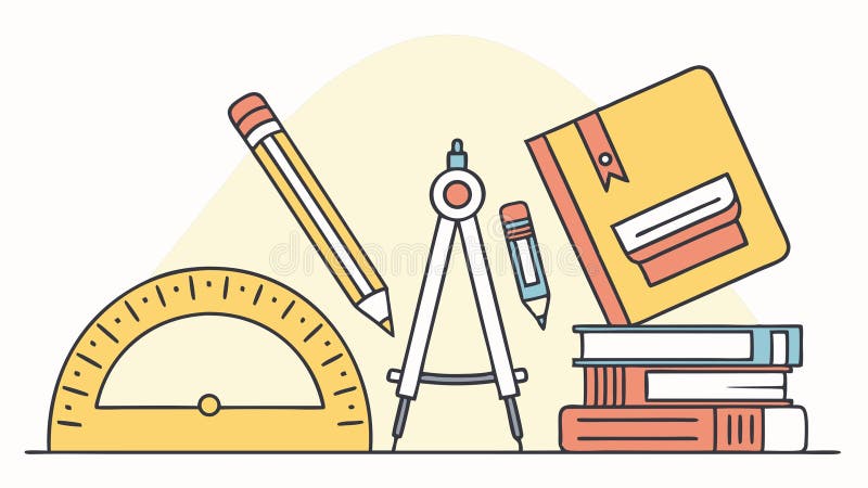 Study Tools and Books, Academic Essentials, Learning Materials, Vector Design Generative AI ...