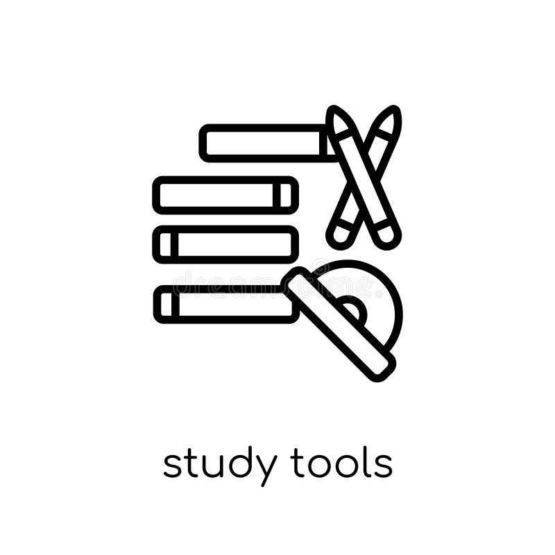 Study Tools Icon. Trendy Modern Flat Linear Vector Study Tools I Stock ...