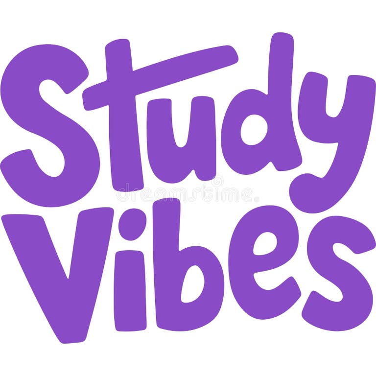 Study Vibes Positive Motivation Graphic Stock Vector - Illustration of ...