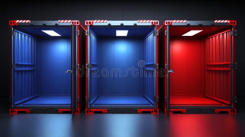 The Study of Vibrant Shipping Containers in Color and Form Stock Photo ...