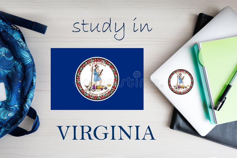 Study in Virginia. USA State. US Education Concept Stock Image - Image ...