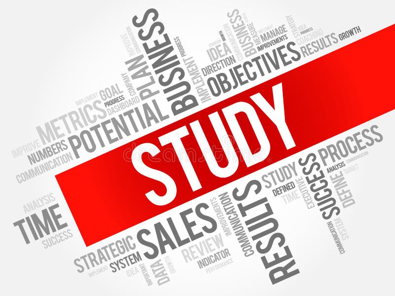 STUDY word cloud stock illustration. Illustration of design - 199866976