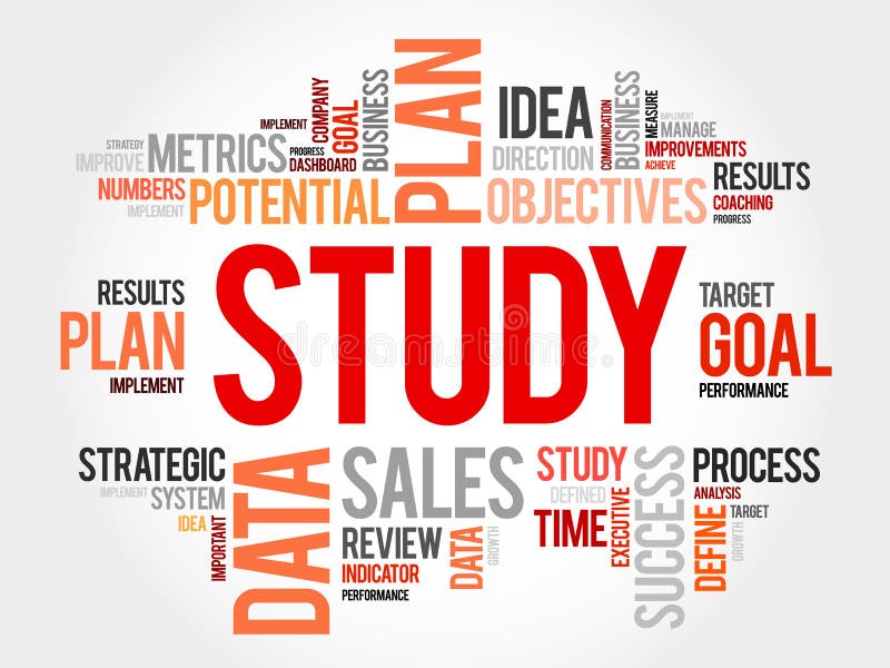 STUDY word cloud stock illustration. Illustration of design - 199866976