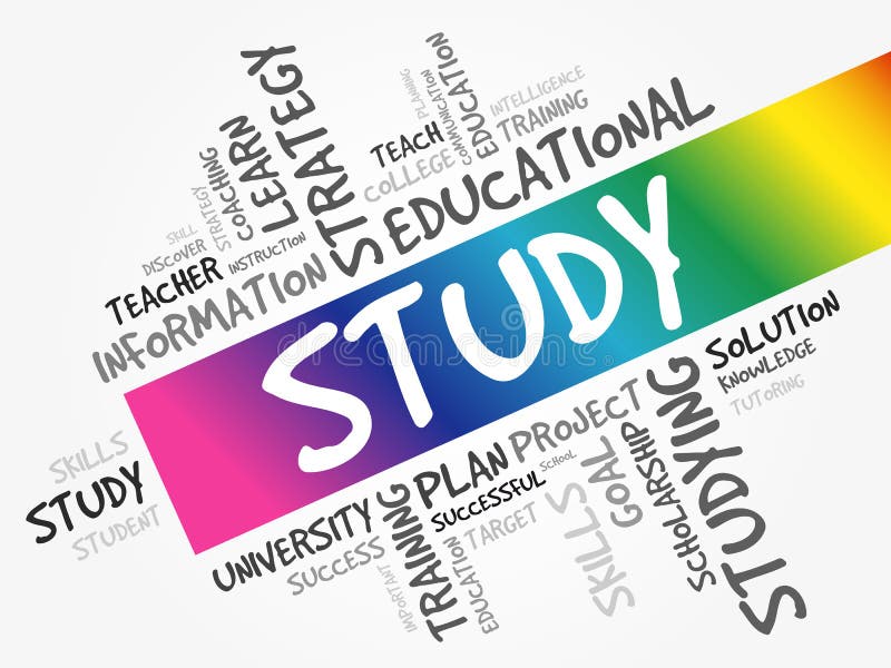 STUDY word cloud stock illustration. Illustration of design - 199866976