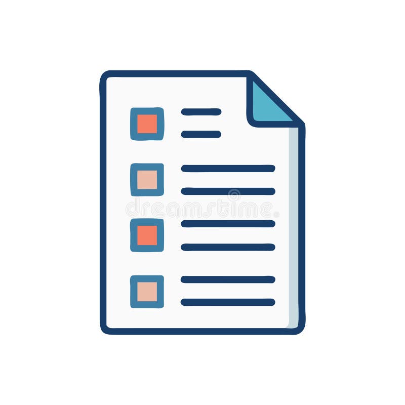 Study Worksheet Icon for Exercises Stock Vector - Illustration of ...