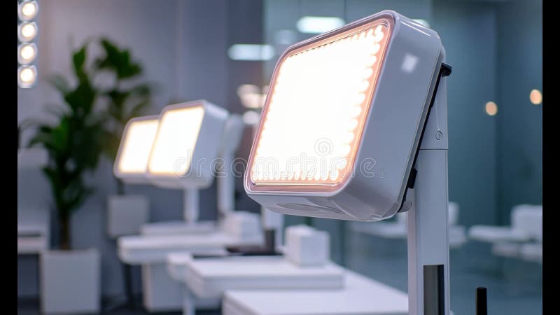 A Study or Workspace Setup with Multiple Desks and Table Lamps ...