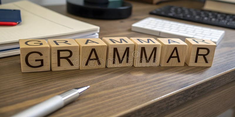 The Foundation of Language: Grammar in Letter Tiles Stock Image - Image ...