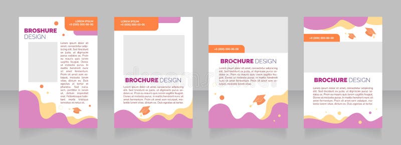 Studying Bachelor Program Abroad Blank Brochure Layout Design. Vertical ...