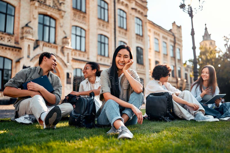 Studying at the Best University. Stock Photo - Image of group, college ...