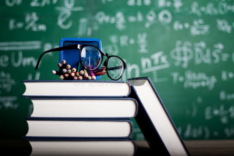 Studying Books and Learning Materials. Stock Photo - Image of ...