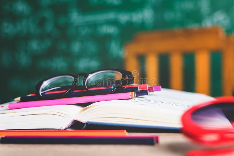 Studying Books and Learning Materials. Stock Photo - Image of college ...