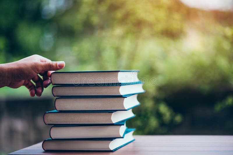 Studying Books and Learning Materials. Stock Image - Image of ...