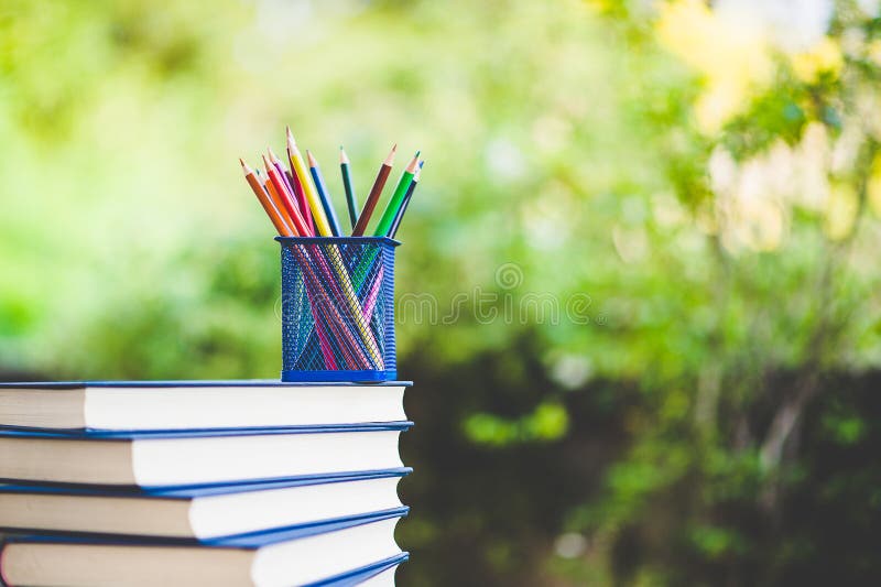 Studying Books and Learning Materials. Stock Photo - Image of homework ...