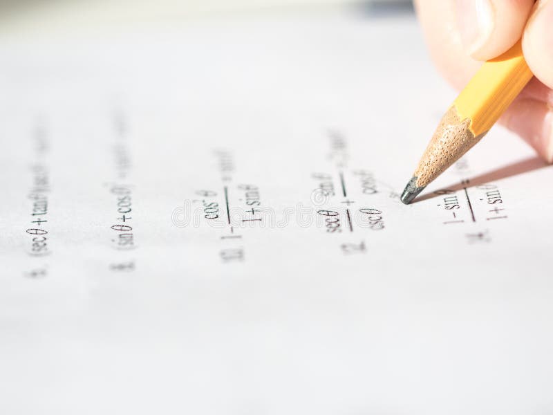 Math and Algebra Homework Preparation Stock Image - Image of level ...