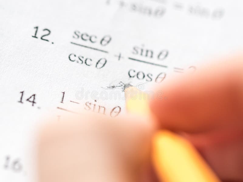 Math and Algebra Homework Preparation Stock Photo - Image of prepare ...