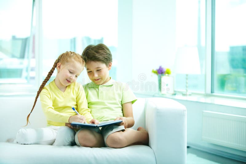 Studying children stock photo. Image of living, valentine - 78559044