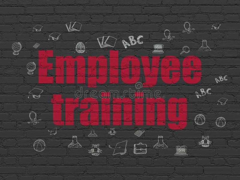 Studying Concept: Employee Training on Wall Background Stock ...