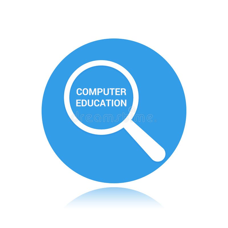 Studying Concept: Magnifying Optical Glass with Words Computer ...