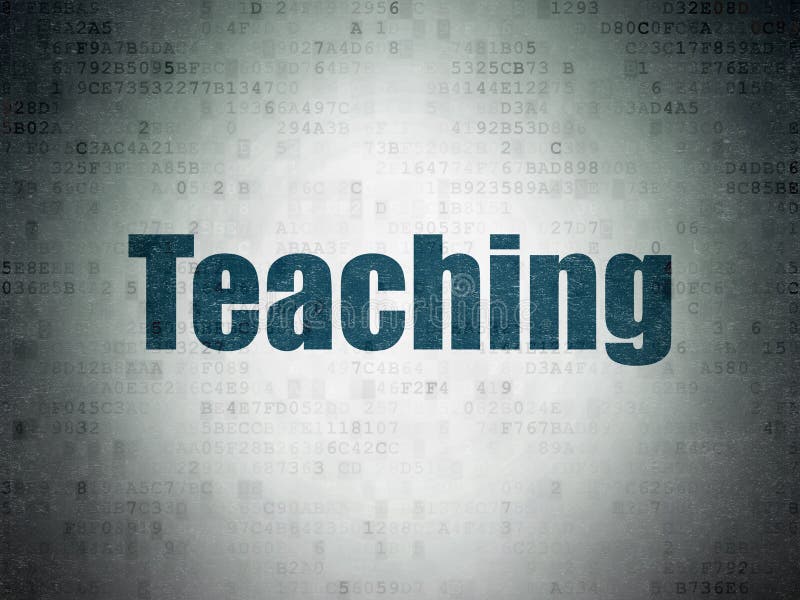 Studying Concept: Teaching on Digital Data Paper Background Stock ...