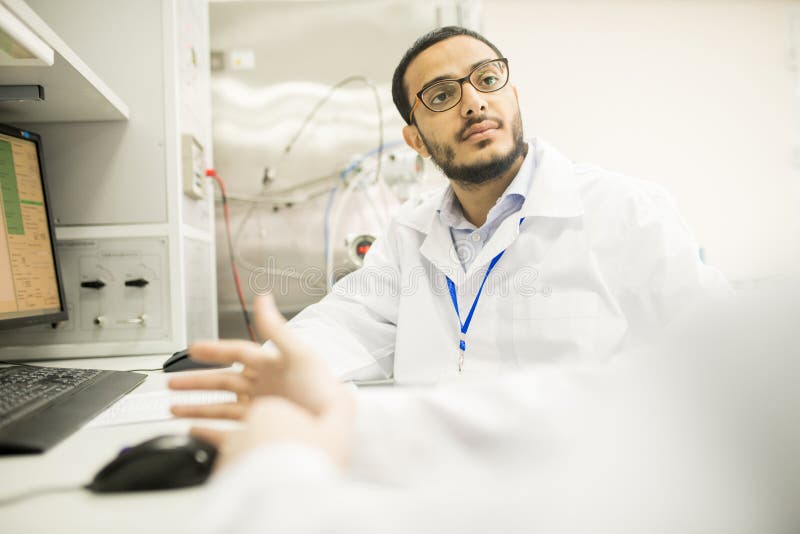 Studying Data with Colleague Stock Image - Image of data, occupation ...