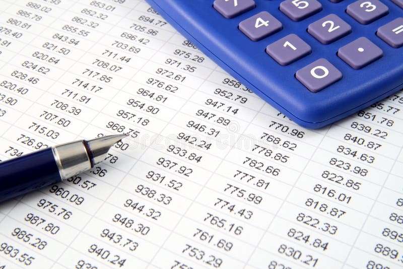 Studying Financial Numbers. Stock Image - Image of detail, calculator ...