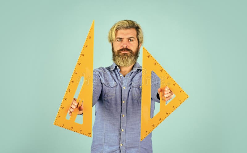 Studying with Fun. Right Angle. Education Concept. Drawing Lesson ...