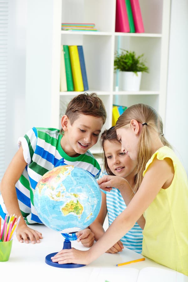 Studying geography stock image. Image of learn, child - 23453775